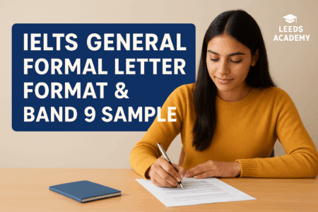 IELTS General Formal Letter Format & Band 9 Sample